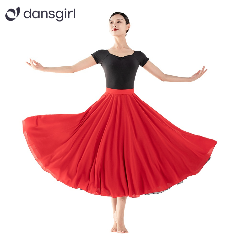 Tie Waist Long Chiffon Dance Skirts | Dansgirl