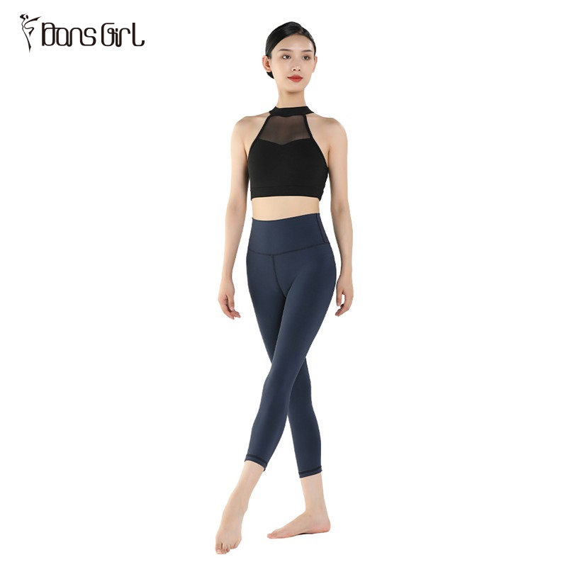 Women Navy Blue Capri Dance Leggings For Girls | Dansgirl