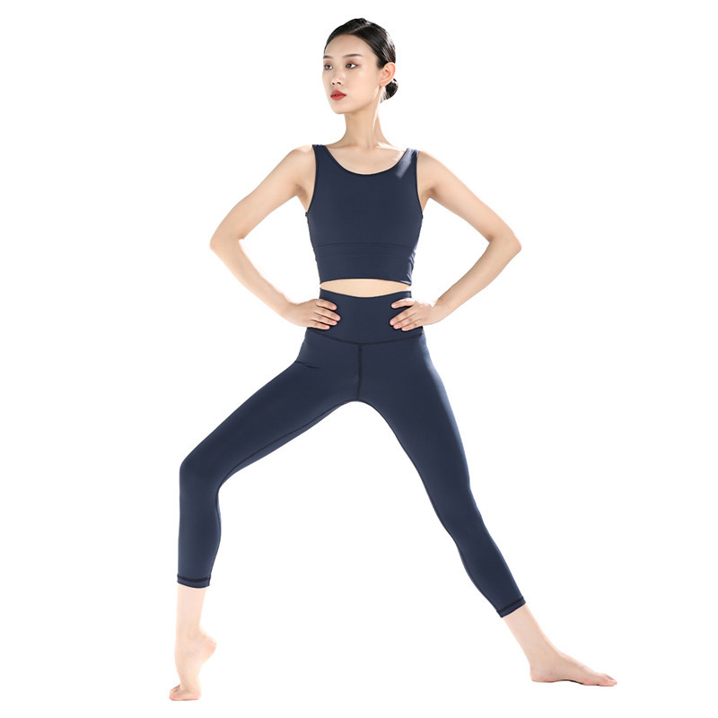 Women Navy Blue Capri Dance Leggings For Girls | Dansgirl