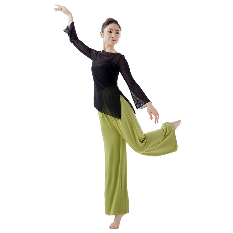 Women’s Black Long Sleeve Dance Top | Dansgirl