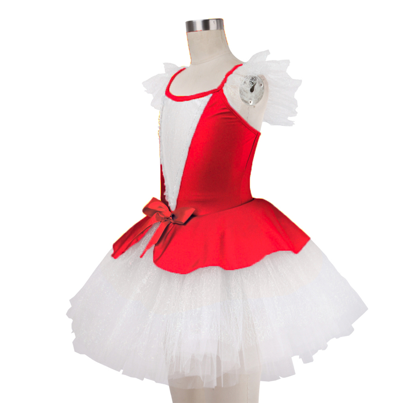 Girls Red Ballet Costumes For Stage Performance Wear | Dansgirl