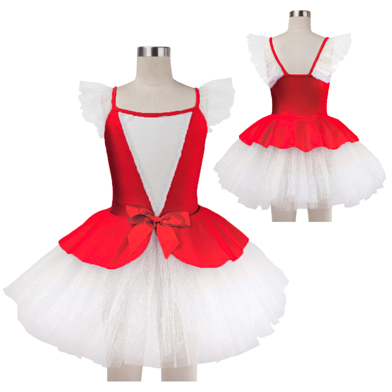 Girls Red Ballet Costumes For Stage Performance Wear | Dansgirl