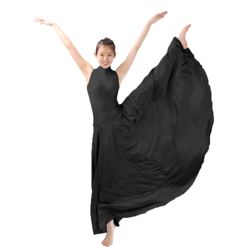 Black Stage Performance Dancewear Long Dress | Dansgirl