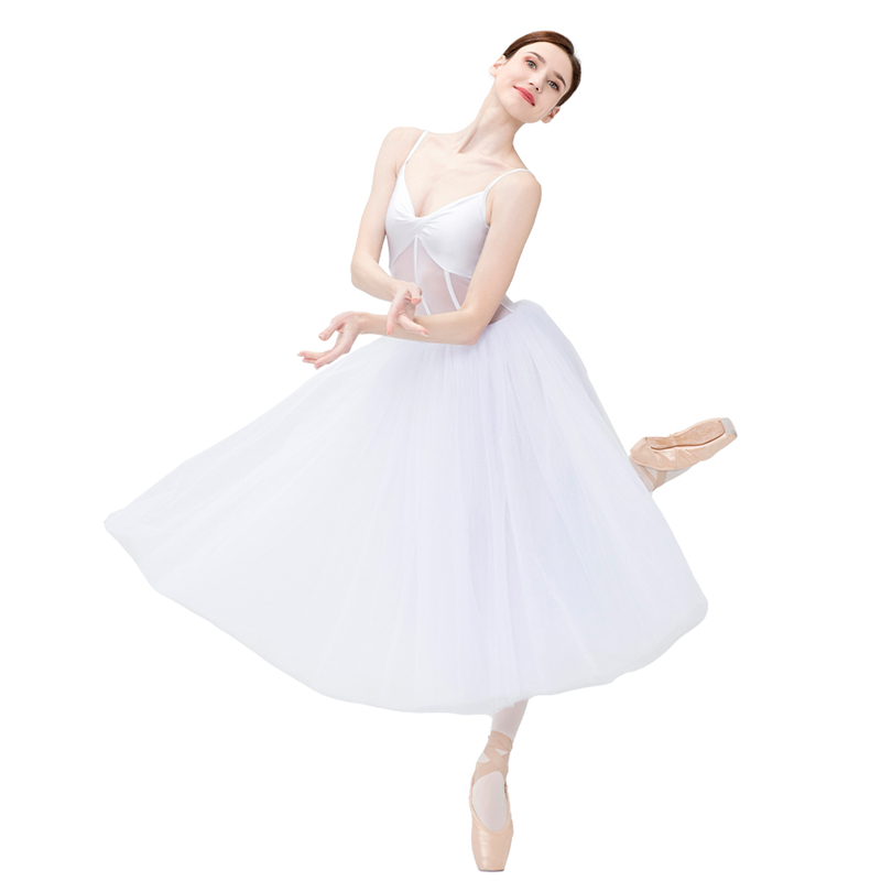 Long Lyrical White Romantic Tutu Dress | Dansgirl